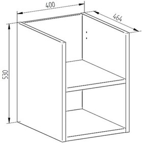 Mereo Mereo, Aira, koupelnová skříňka 40 cm, spodní, Multidecor, CN795SZEV1