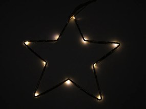 Dekorační vánoční svítící LED hvězda k zavěšení, Balení 1 ks, Varianta zlatá mat