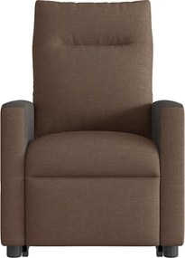 Zvedací polohovací křeslo hnědé textil 3324055