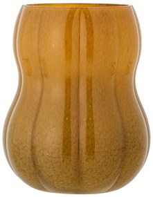 Hnědá skleněná ručně vyrobená váza (výška 20 cm) Pumpkin – Bloomingville