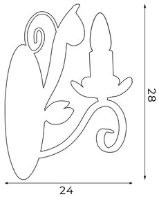 Nástěnné svítidlo LUCE 1xE14/60W/230V