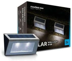 Modee LED solární nástěnné svítidlo ML-WS108, 2 ks