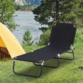 Outsunny lehátko na opalování zahradní lehátko nastavitelné opěradlo lehátko relaxační lehátko kempingové lehátko pro zahradu balkon 188 x 56 x 28cm |