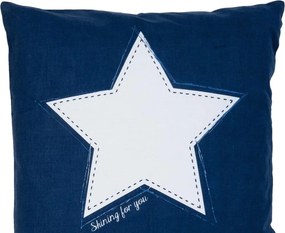 Modrý povlak na polštář Shining for you - 40*40 cm