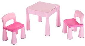 Dětská sada stoleček a dvě židličky NEW BABY růžová Růžová