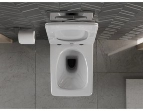 Mexen Vera, závěsné WC Rimless 51 x 36 cm s pomalu padajícím sedátkem z duroplastu, bílá, 30164000