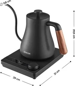 SENCOR SWK 2828BK černá / Rychlovarná konvice / 1000W / 0.6L