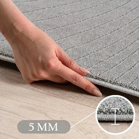 Kulatý vnitřní a venkovní koberec ve stříbrné barvě ø 120 cm Nova 1204 – Ayyildiz Carpets