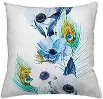 Be Cozy Polštář Blue Peacock Flower