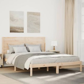Prodloužený rám postele bez matrace 160 x 220 cm masivní dřevo 3309315