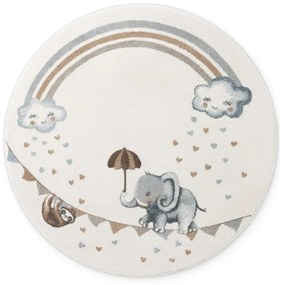 Krémový dětský koberec ø160 cm Walk like an Elephant Rainbow – Villeroy&amp;Boch