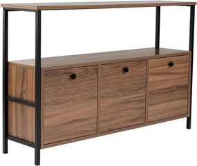 Konzolový stolek v dekoru ořechu v tmavě přírodní barvě 29,5x120 cm Solace – Kalune Design