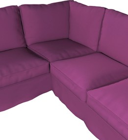 Potah na pohovku IKEA  Ektorp rohová barva růžová látka pletený vzor