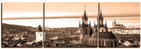 Obraz na plátně - Panoramatický pohled na starú Prahu -panoráma 5256FC (90x30 cm)