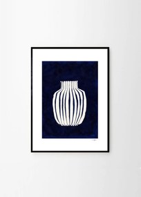 THE POSTER CLUB Autorský plakát Blue Vase by Ana Frois 30 x 40 cm, modrá barva, papír