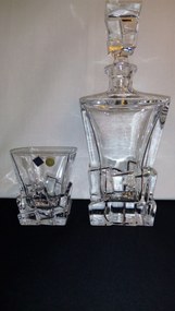 Bohemia Jihlava křišťálový whisky set Crack 1+6