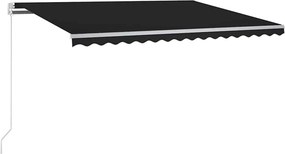 Automatická markýza LED a senzor větru 300 x 250 cm antracitová 3068874