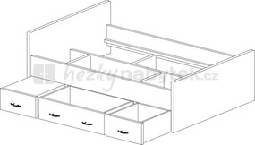 Jednolůžková postel 90 cm Dulce 80262 buk -22