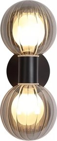 Searchlight 30507BK Dvojité nástěnné svítidlo LUMINSPHERE černé IP44