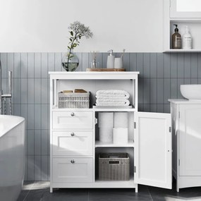 Komoda AUK-E1154 WT, mdf, bílá (60 x 30) cm