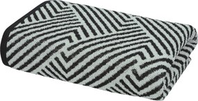 Livarno® Froté osuška, 70 x 140 cm, 500 g/m² (vzorovaná/černá)