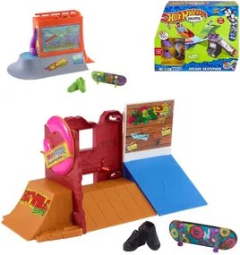 MATTEL HOT WHEELS Fingerboard skatepark / Rampa, fingerboard a boty /