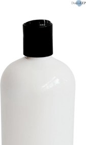Dávkovač na mýdlo 500 ml bílý s černým DISC TOP BELA