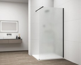 Polysan Esca Black Matt sprchová zástěna 100 x 210 cm jednodílná k instalaci ke stěně černá sklo matné ES1110-02