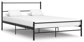286497 vidaXL Rám postele černý kov 140 x 200 cm
