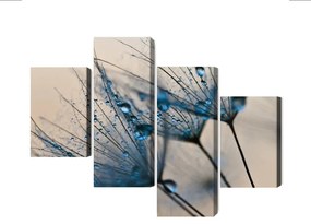 Vícedílný obraz Pampelišky S Kapkami Vody V Makro Měřítku Nedostatek Nedostatek Plátno Canvas 240x150