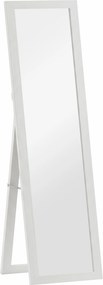 HOMCOM Obdélníkové zrcadlo na stěnu nebo k položení s dřevěným rámem do obývacího pokoje a ložnice 37 x 157 cm bílá