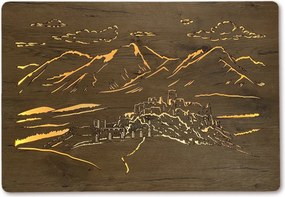 Li-Go "Spišský hrad" světelný obraz 230V 90x62 cm provedení povrchu: bílá