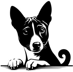 Samolepka pes Basenji