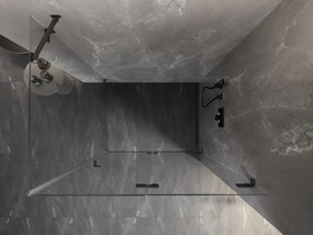 Mexen Lunar-F, skládací sprchový kout pravý 85 x 70 cm, 8mm čiré sklo, grafitový profil, 836-085-070-95-00-P