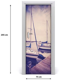Fototapeta samolepící na dveře Jachty 75x205 cm
