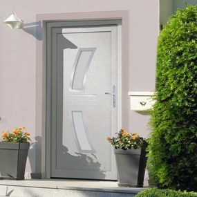 vidaXL Vchodové dveře 88 x 200 cm PVC [3187926] Barva: Bílá