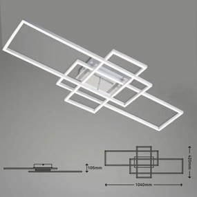 Brilo - LED Stmívatelný přisazený lustr FRAME LED/51W/230V chrom + DO