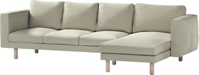 Potah na pohovku IKEA Norsborg 4-místná se šezlongem barva béžová látka pletený vzor