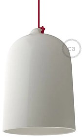 creative cables Keramické stínidlo zvon XL pro závěsné lampy Barva komponentu: Bílá