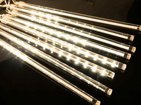 Vánoční LED kapající rampouchy - 8ks, 50cm, různé barvy Barva: Teplá bílá