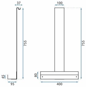 Polička na sprchový kout REA TORI nikl kartáčovaný