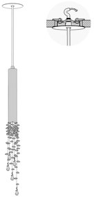 Moderní závěsné svítidlo RAINFALL A-NI-CE (Kotva do sádrokartonu) - ARTGLASS