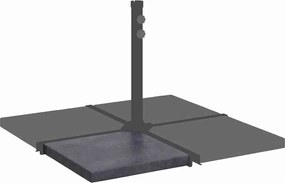 vidaXL Závaží pro slunečník žulové čtvercové 25 kg [45070] Barva: Šedá