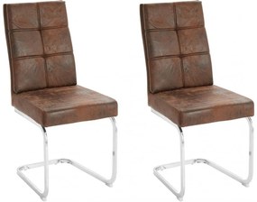 Danish style Jídelní židle Lagun (SET 2 ks), hnědá