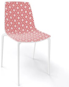 GABER - Židle ALHAMBRA TP, bíločervená/bílá
