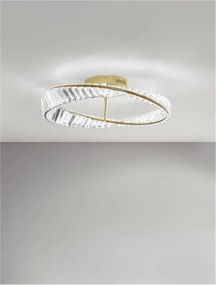 Nova Luce Stropní designové svítidlo Aurelia, ø 60cm, zlaté, twist