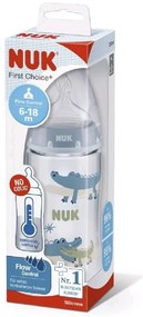 Kojenecká láhev NUK FC+Temperature Control 300 ml BOX-Flow Control savička blue