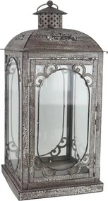 Kovová lucerna Morex K4576/B, 21,5 × 21,5 × 47,5 cm