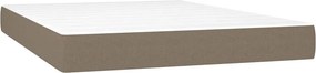 Box spring postel s matrací a LED taupe 140x190 cm textil 3135033