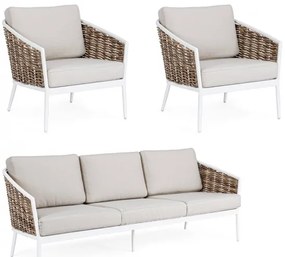 BIZZOTTO zahradní set pohovky a křesel MARIBELA bílý 0663169
